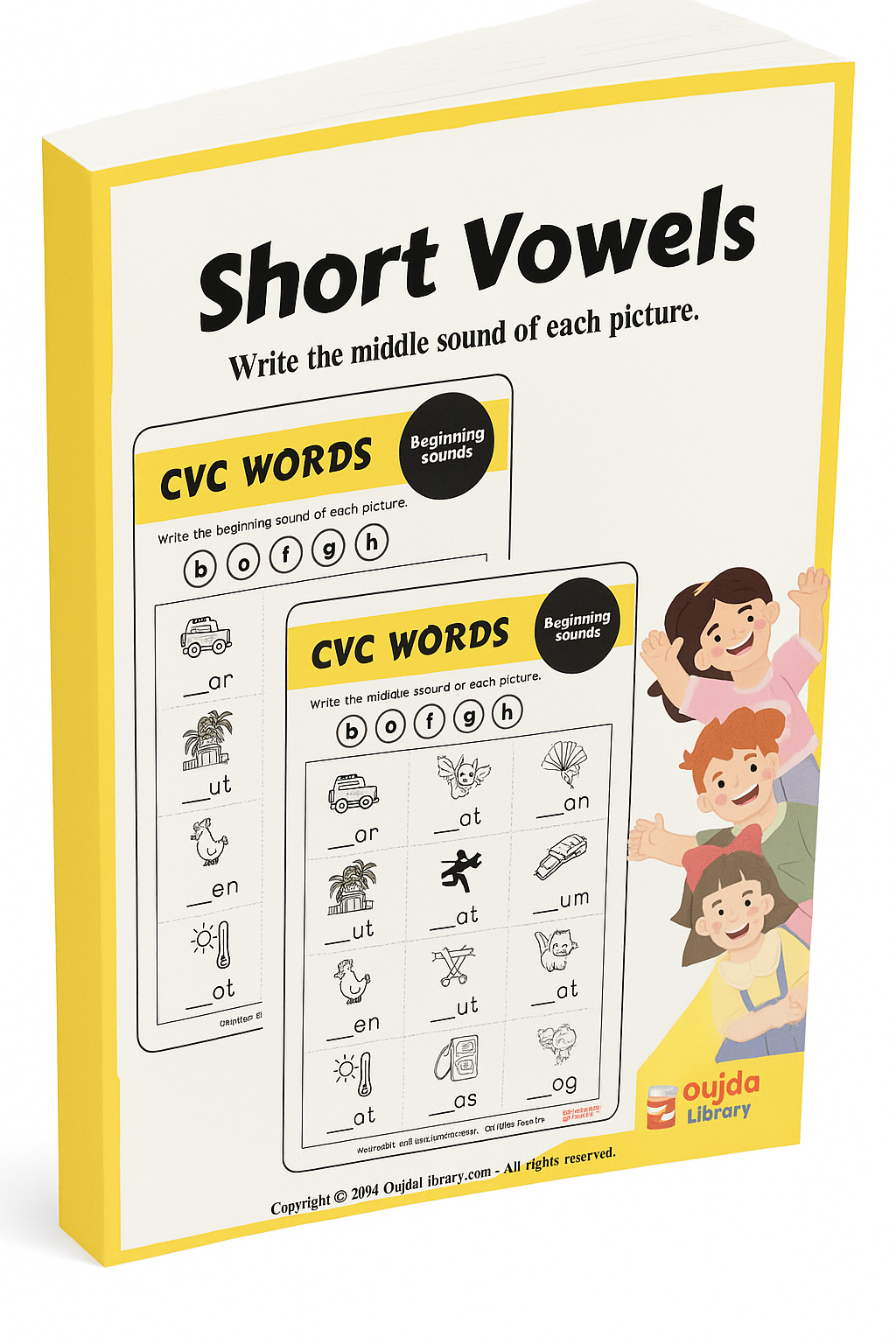 Short Vowels Write the Middle Sound of each Picture Pdf Free Download ...
