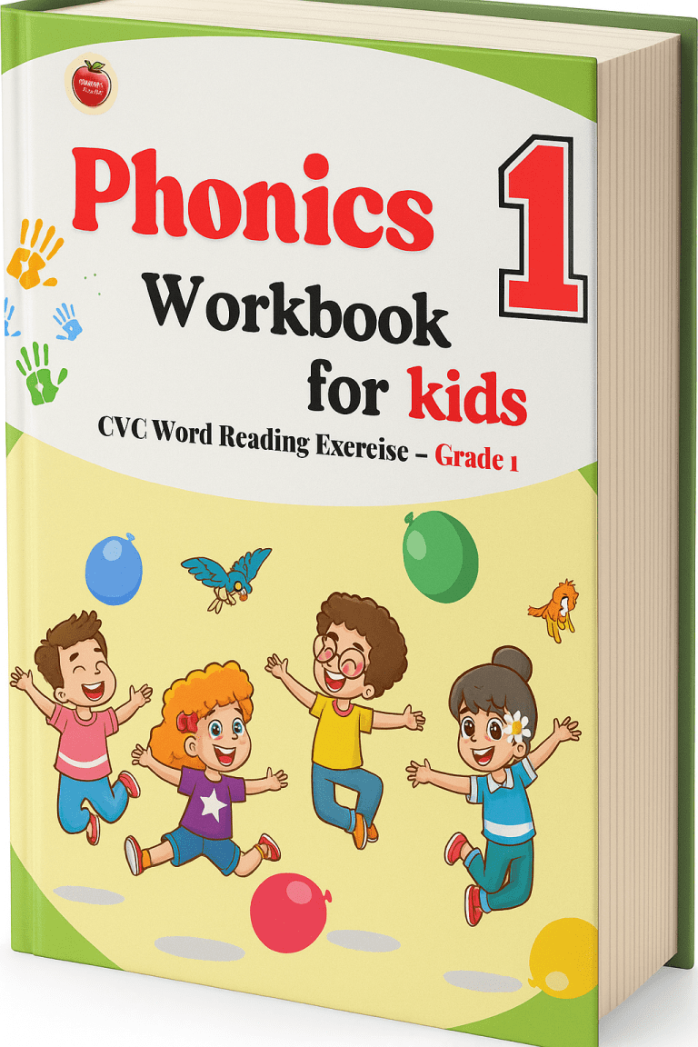 Phonics Workbook for Kids CVC Word Reading Exercise Grade 1 Pdf Free ...